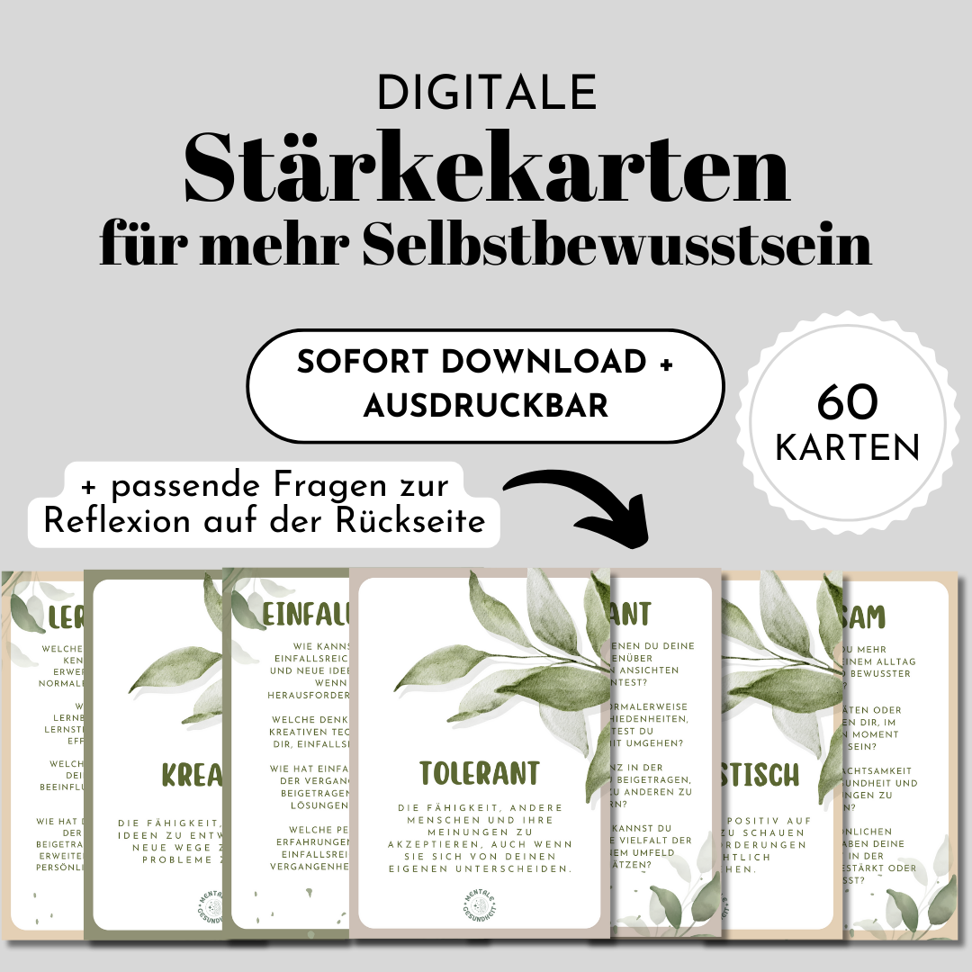 Stärkekarten / Selbstwertkarten – Happy o' Clock
